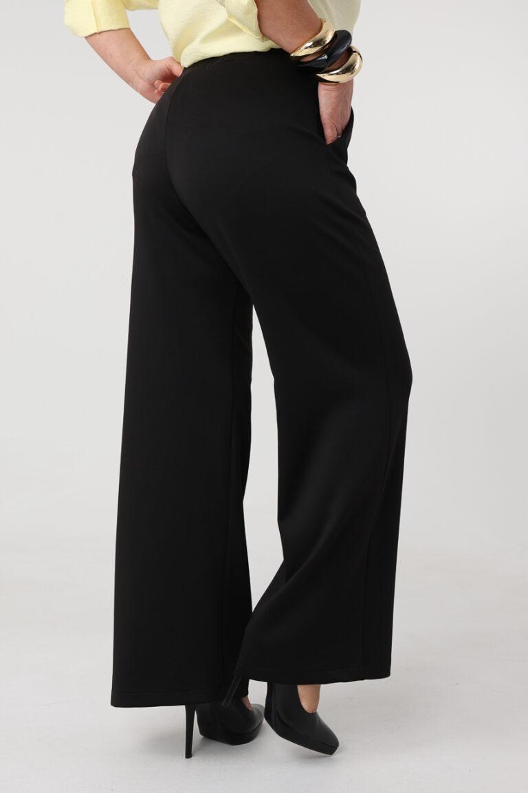 Czarne eleganckie spodnie damskie plus size w kantkę 42-48 - Dla ...