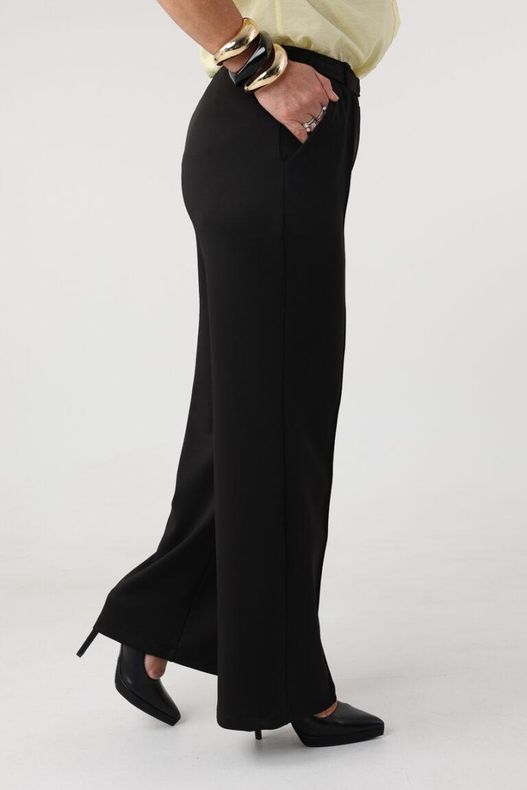 Czarne eleganckie spodnie damskie plus size w kantkę 42-48 - Dla ...